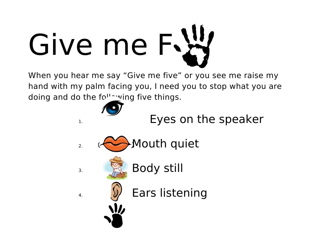 Give Me Five Sign | PDF