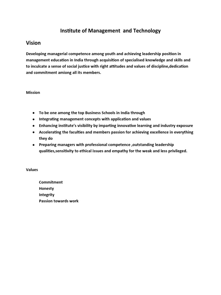 IMT Mission | PDF