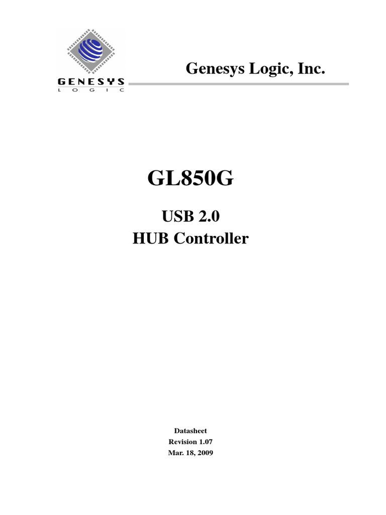 GL850G USB Hub 1.07 | PDF | Usb | Computer Engineering