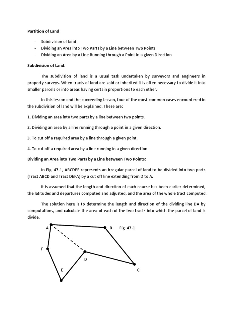 Partition of Land | PDF | Teaching Mathematics | Science
