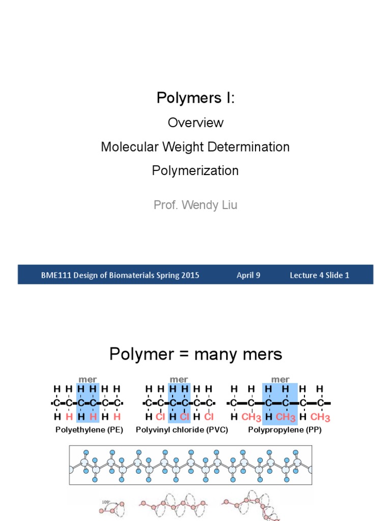 Polymers I:: Molecular Weight Determination Polymerization | PDF | Polymerization | Polyethylene