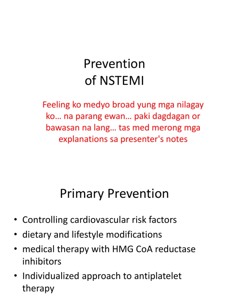 NSTEMI Prevention | PDF