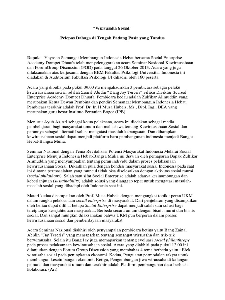 Contoh Press Release | PDF