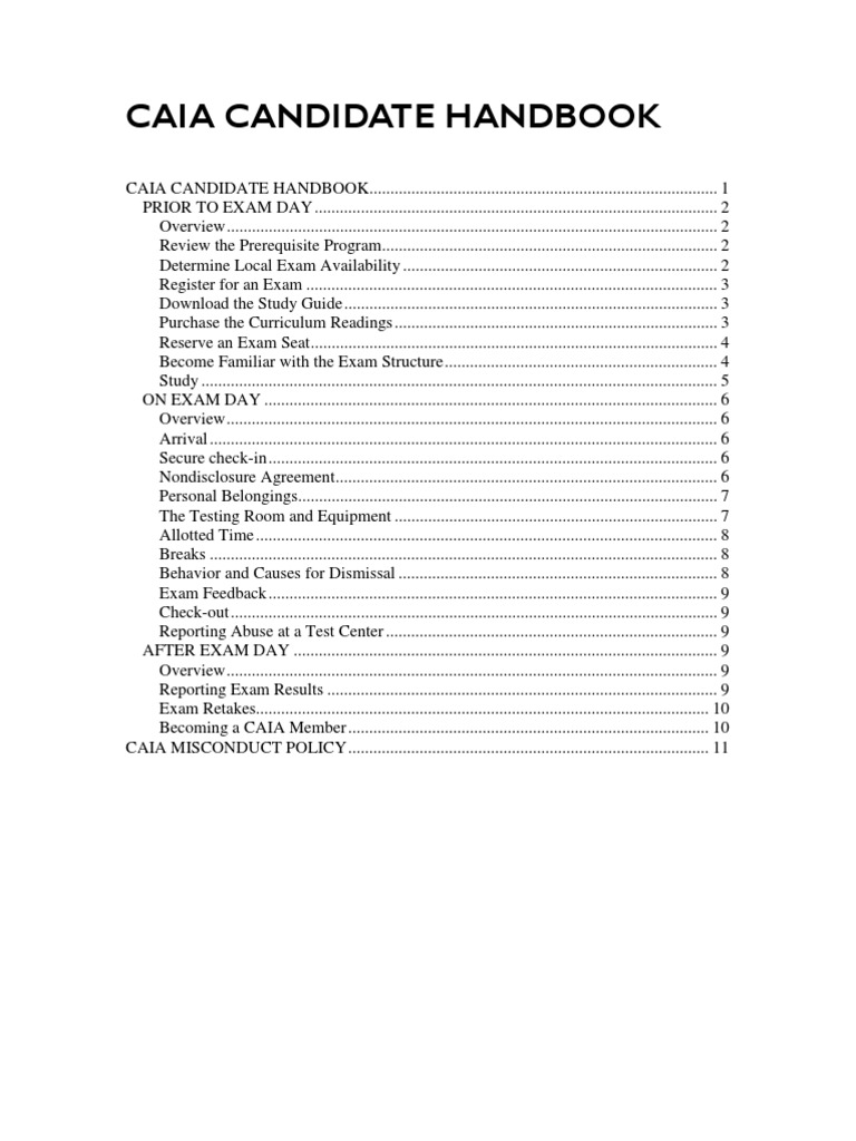 Candidate Handbook Sep 2010 2010-05-19 | PDF | Multiple Choice ...