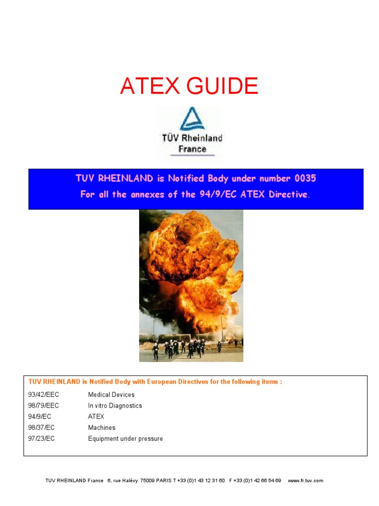 Atex Guide by Tuv | PDF | Chemical Process Engineering | Gases