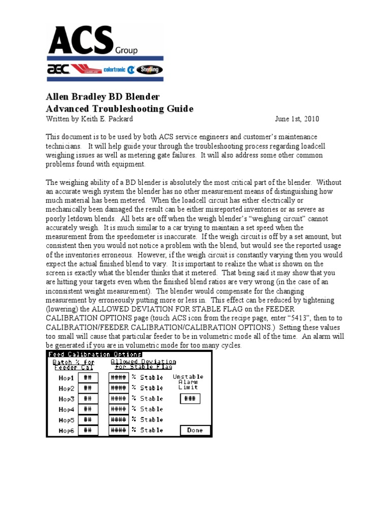 ACS BD Advanced Troubleshooting Guide | PDF | Amplifier | Calibration