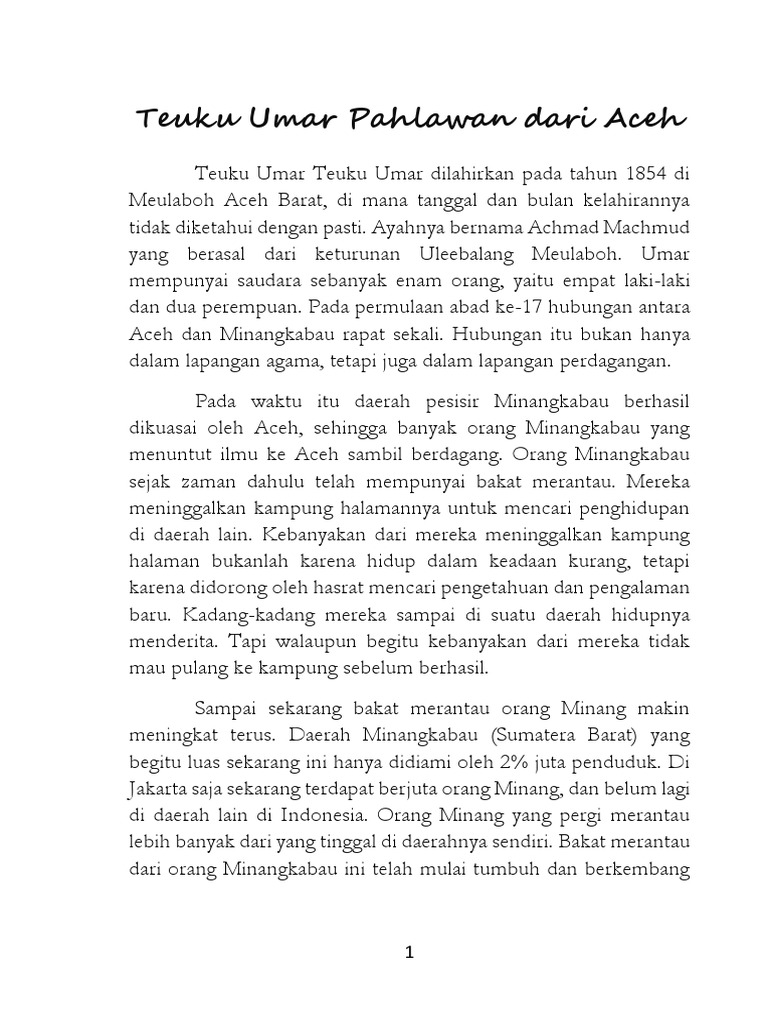 Buku Teuku Umar | PDF