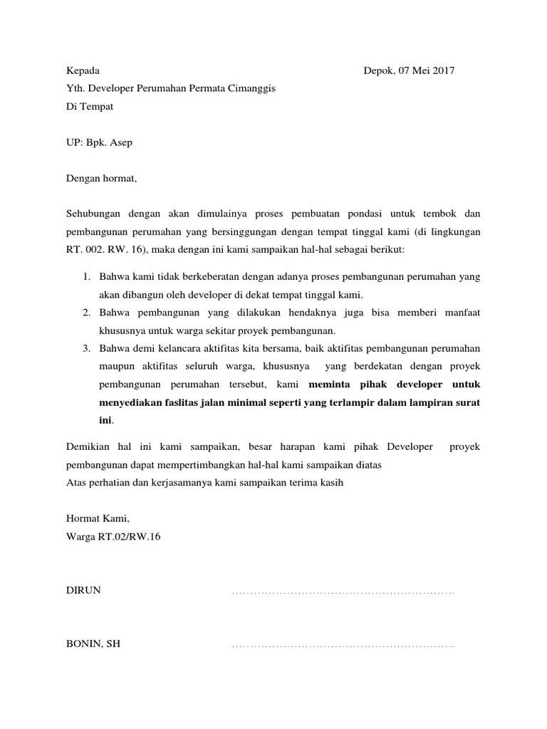 Surat Ke Developer Pdf