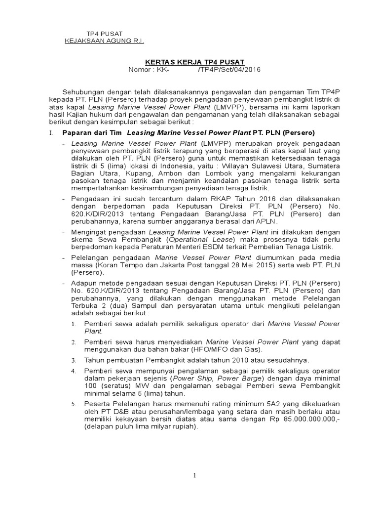 Contoh Format KK TP4 | PDF