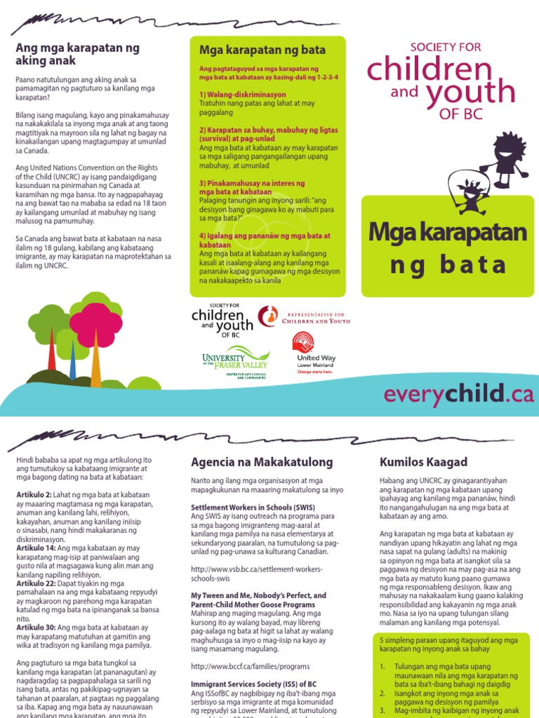 Tagalog Child Rights Brochure | PDF