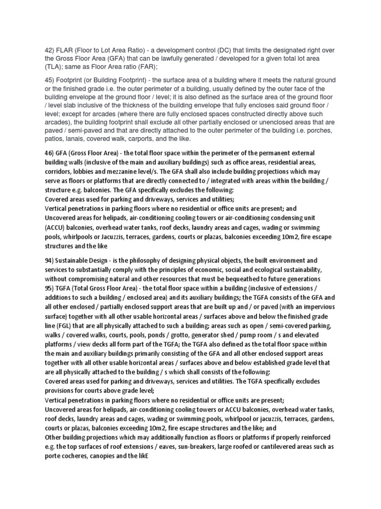 Tgfa, Gfa, Flar | PDF | Architectural Design | Architecture