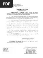 Affidavit of Loss PRC ID | PDF