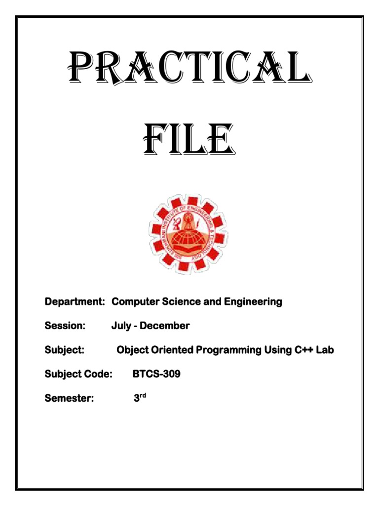 Practical File Pdf Constructor Object Oriented Programming