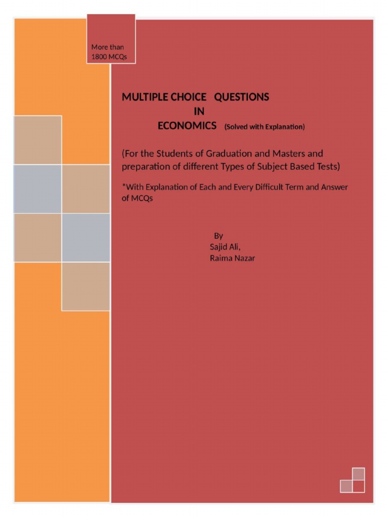 Multiple Choice Questions of Ec | PDF | Economics | Value (Economics)