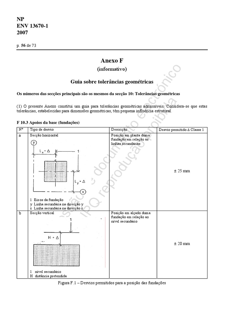 Tolerâncias NP en 13670 | PDF | Science | Engenharia