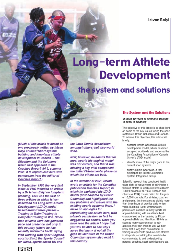 Balyi's LTAD Model Explained | PDF | Developmental Biology | Sports