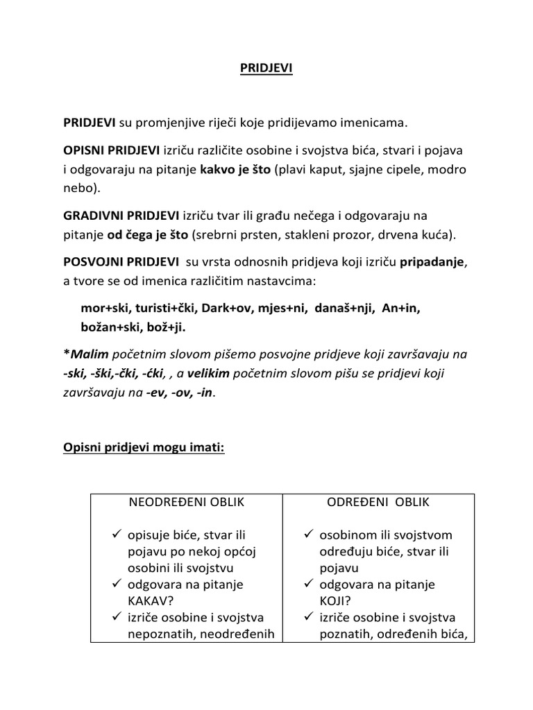 Pridjevi Iz Neba | PDF