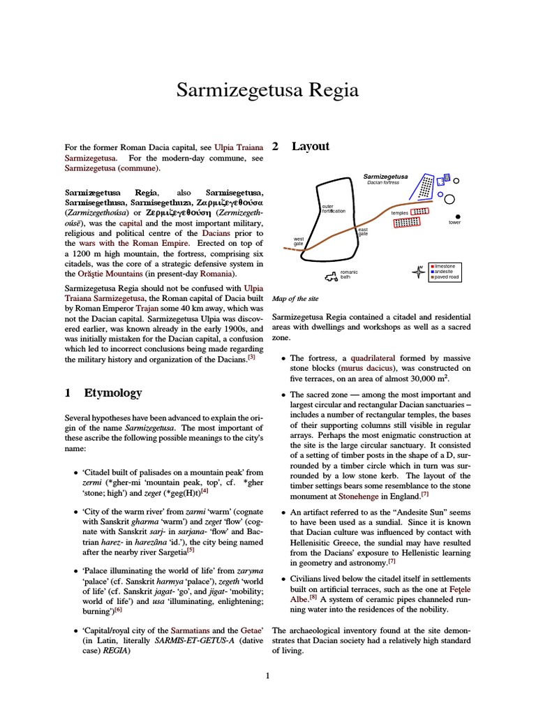Sarmizegetusa Regia | PDF | Iron Age Europe | Classical Antiquity