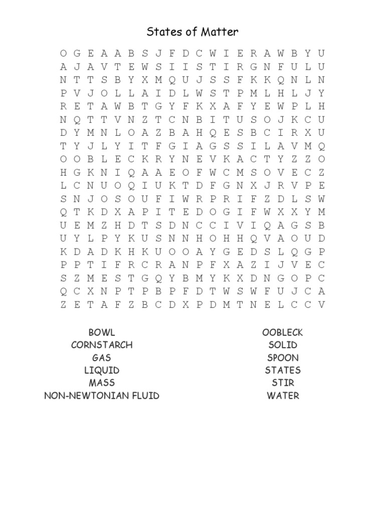 States of Matter: Bowl Cornstarch GAS Liquid Mass Non-Newtonian Fluid ...