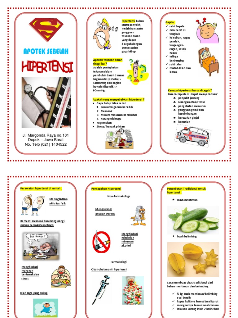 Contoh Leaflet Hipertensi PDF | PDF