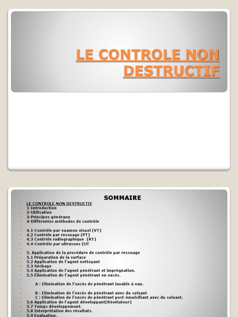 Controle Non Destructif | PDF | Contrôle non destructif | Physique appliquée et interdisciplinaire