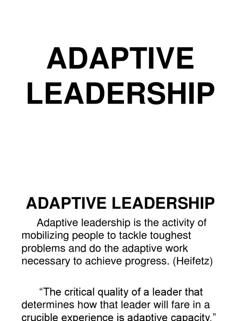 Adaptive Leadership | PDF