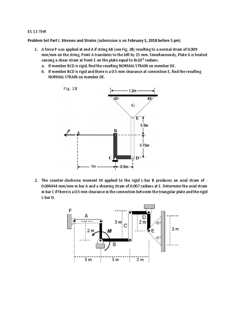 Probset1A | Deformation (Mechanics) | Deformation (Engineering)