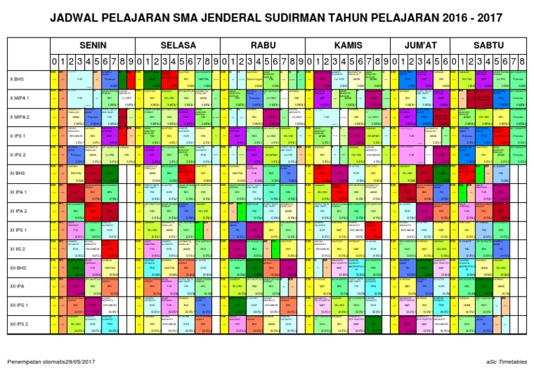 Contoh Jadwal Time Table | PDF