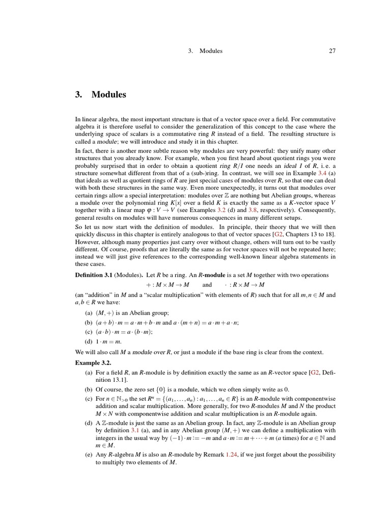Chapter 3 | PDF | Module (Mathematics) | Ring (Mathematics)