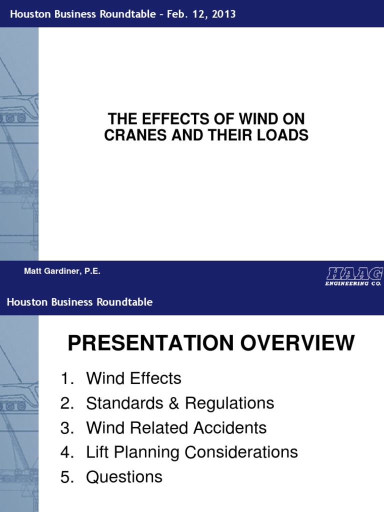 Effects of Wind On Cranes | PDF | Crane (Machine) | Wound