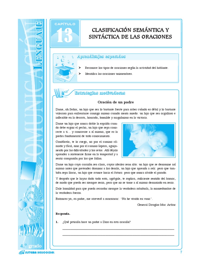 Clasificación de Oraciones 4º Grado | PDF | Asunto (gramática ...