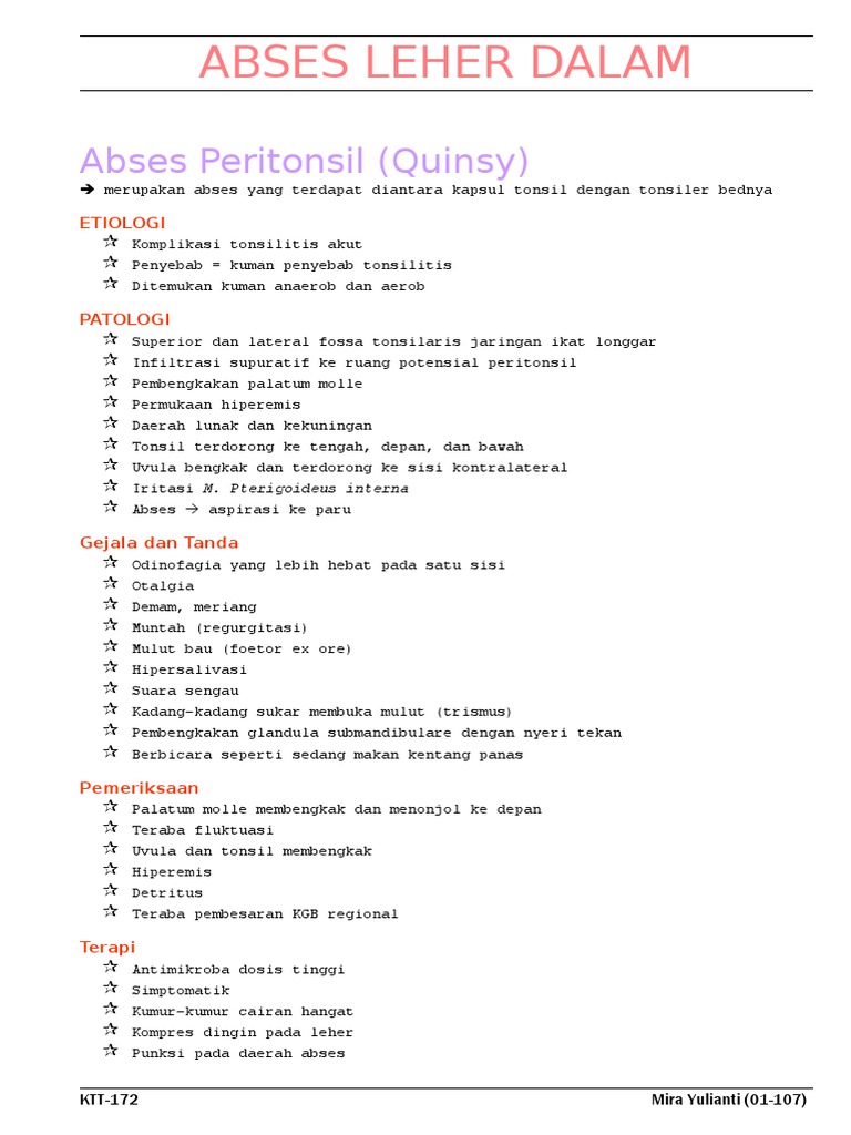 Abses Leher Dalam | PDF