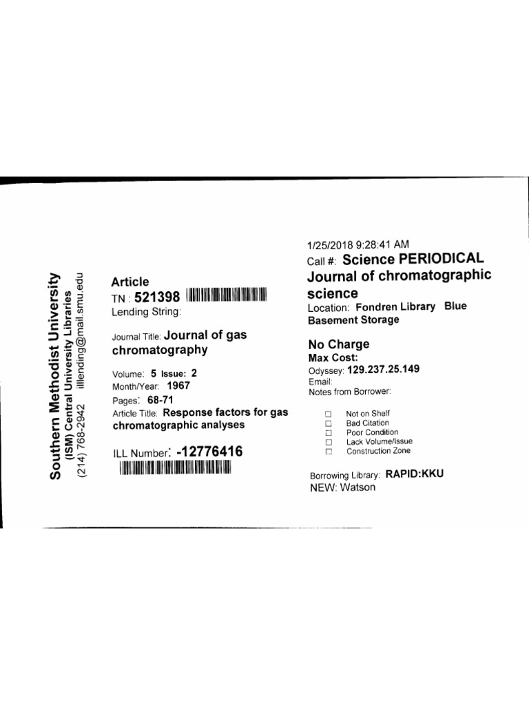 Response Factors For GC Analysis - Dietz | PDF