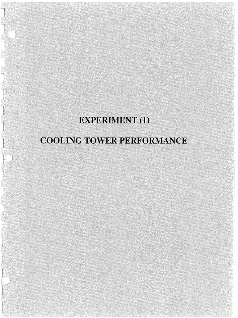 Cooling Tower Performance PDF | PDF