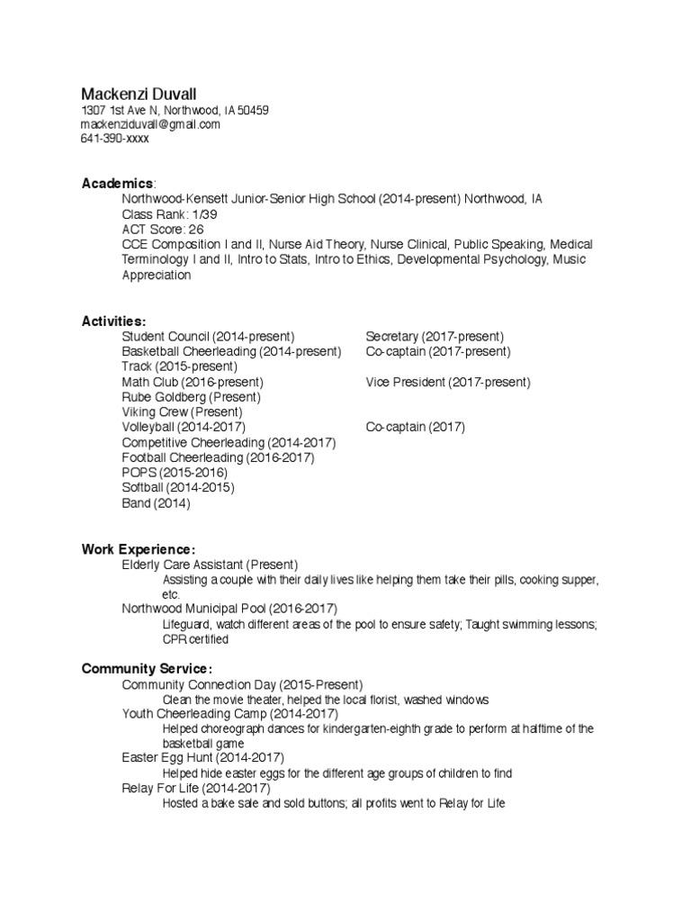 SR Resume Template 2017 | PDF | Cheerleading | Sports