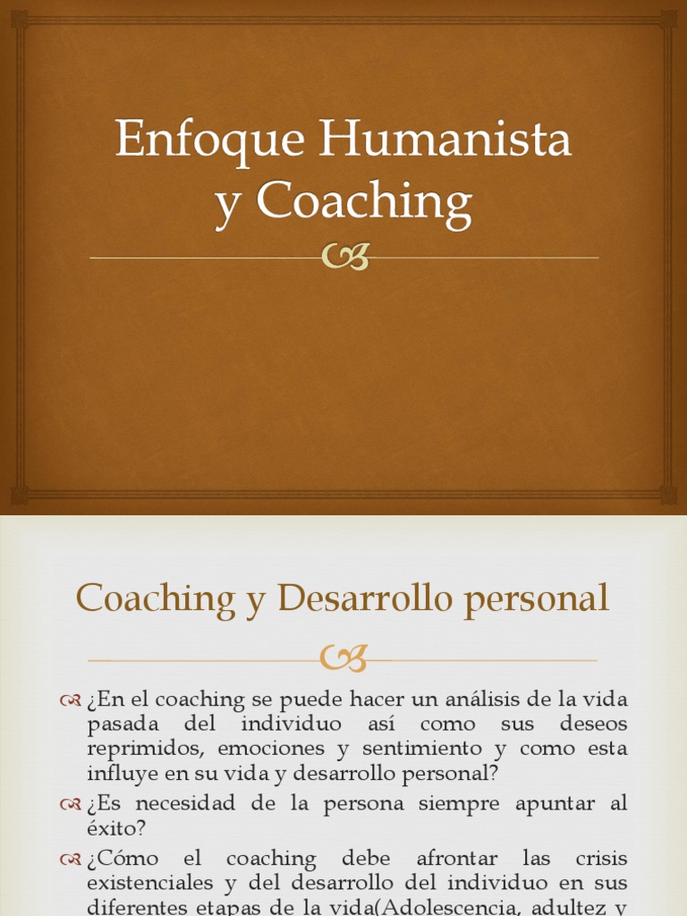 Enfoque Humanista y Coaching | PDF