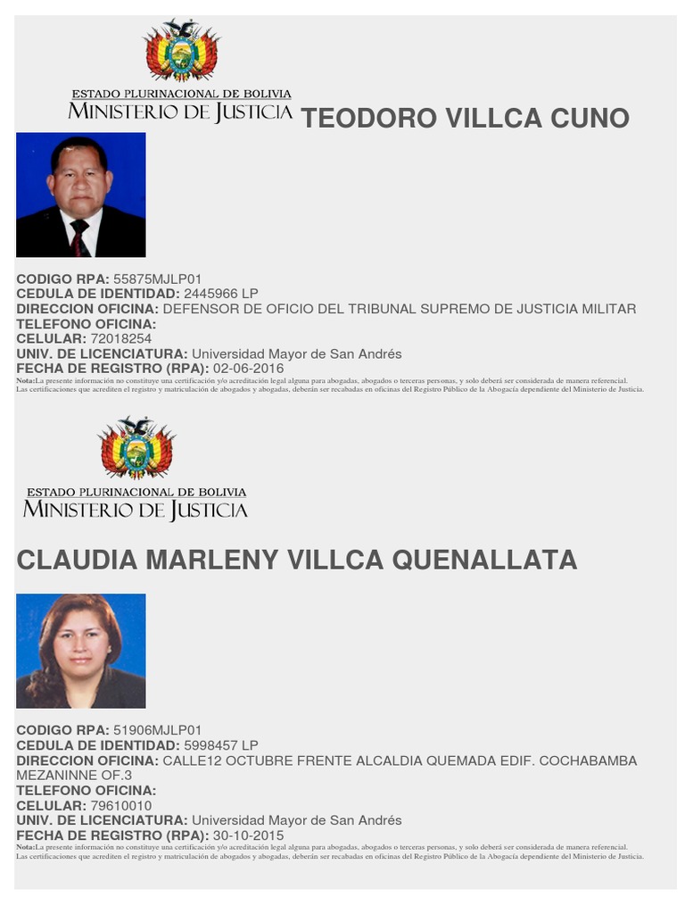 Teodoro Villca Cuno | PDF