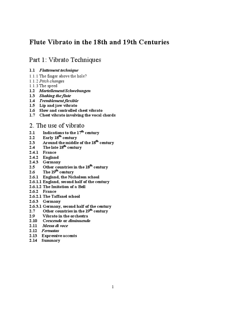 Flute Vibrato Techniques Explained | PDF | Musicology | Music Theory