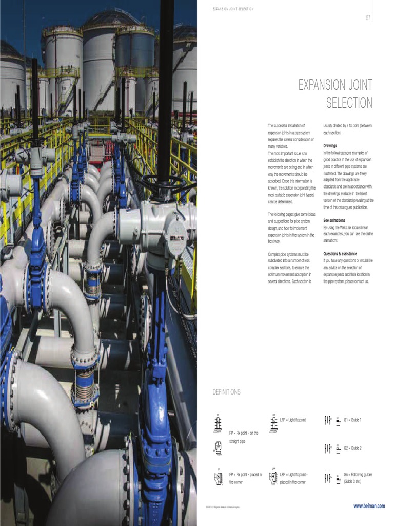 Pipe Work Guidelines Expansion Bellows | PDF | Pipe (Fluid Conveyance) | Applied And ...