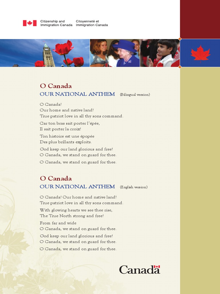 O Canada: Our National Anthem | PDF