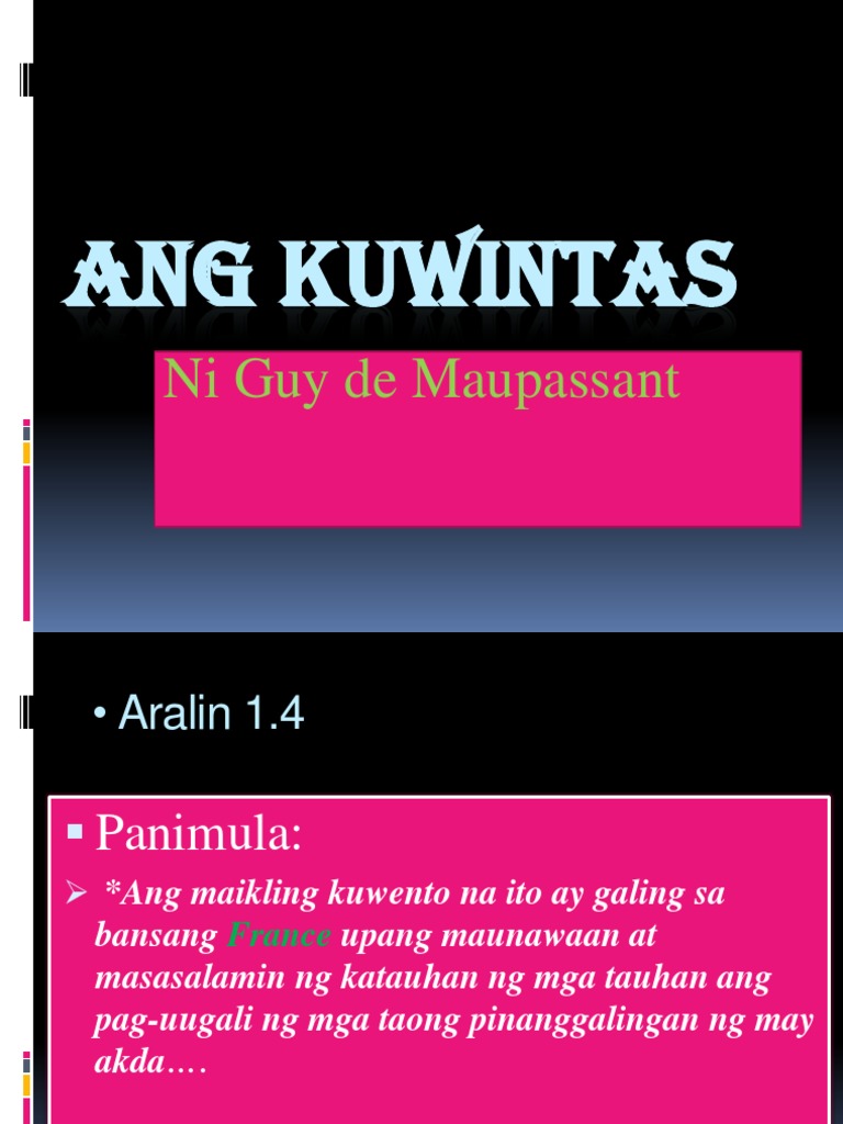 Ang Kuwintas | PDF