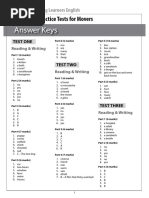 KEY - Flyers 8 Complete Practice Tests SUCCEED in Cambridge English | PDF