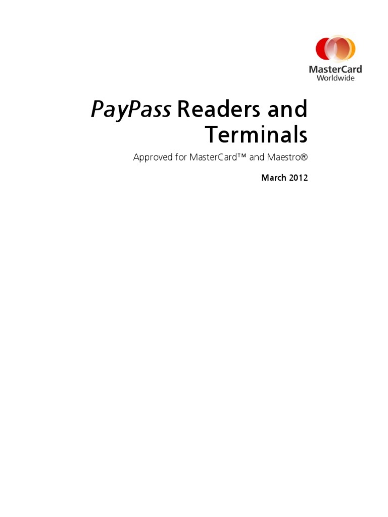 MC PayPass Terminals | PDF | Master Card | Smart Card