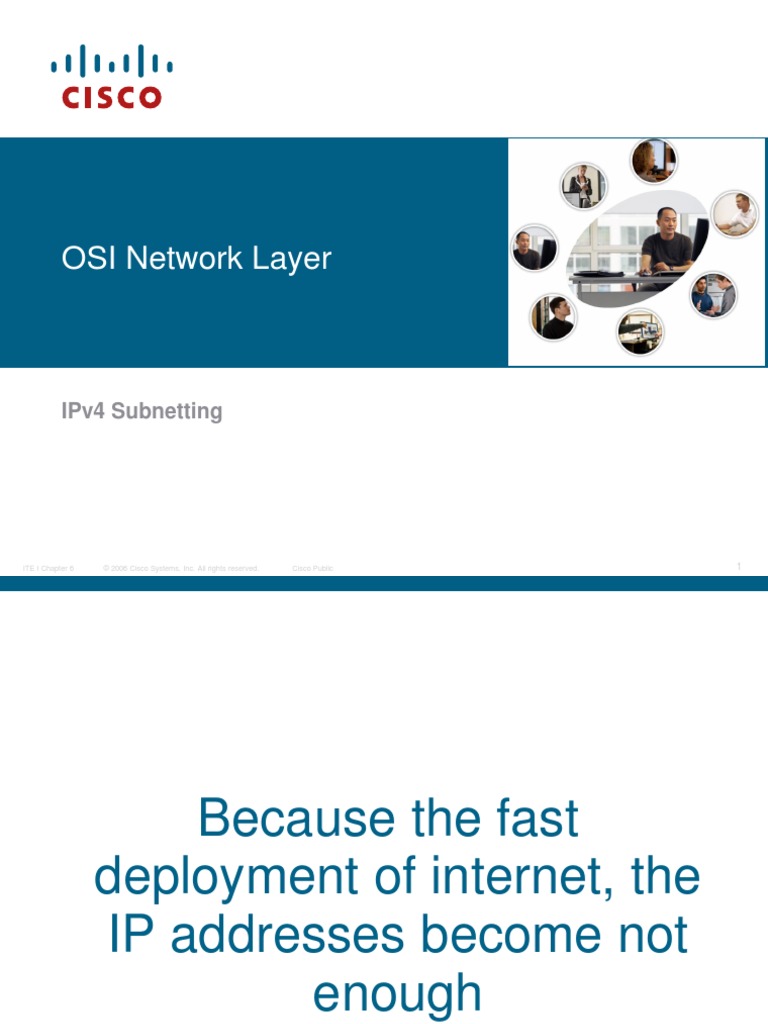 Osi Network Layer: Ipv4 Subnetting | PDF | Telecommunications Standards ...