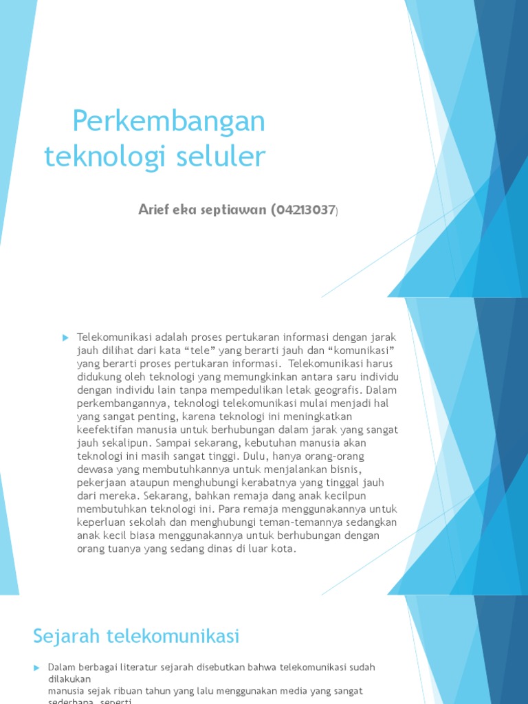 Perkembangan Teknologi Seluler | PDF