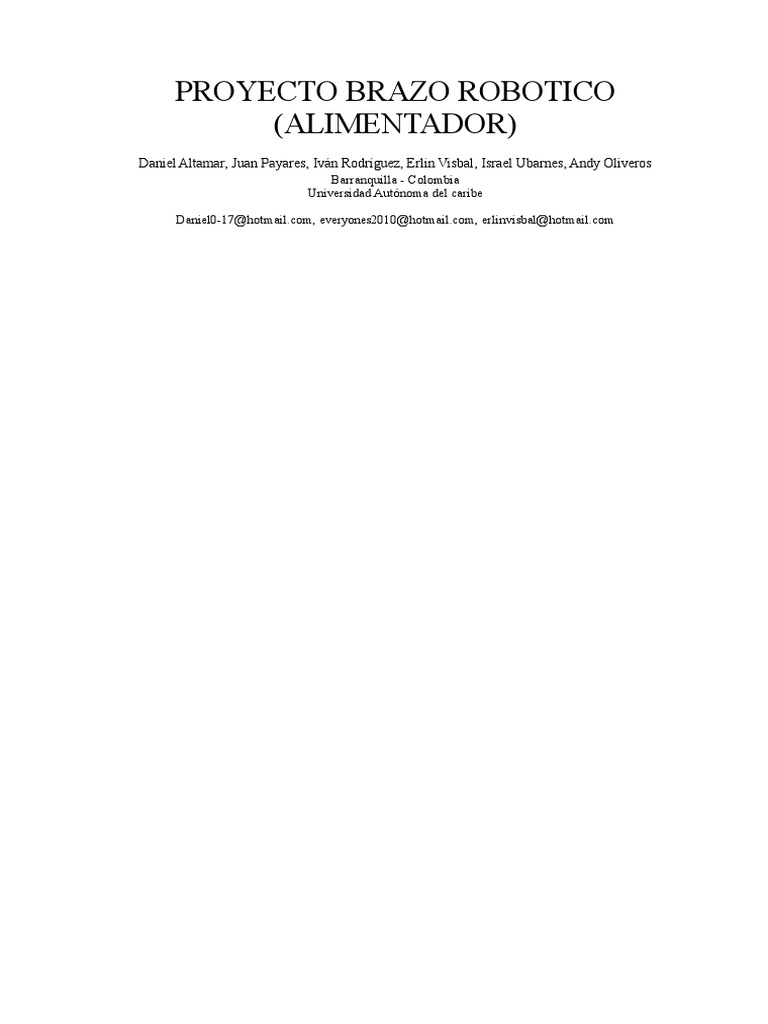 Informe Robotica | PDF | Arduino | Robot