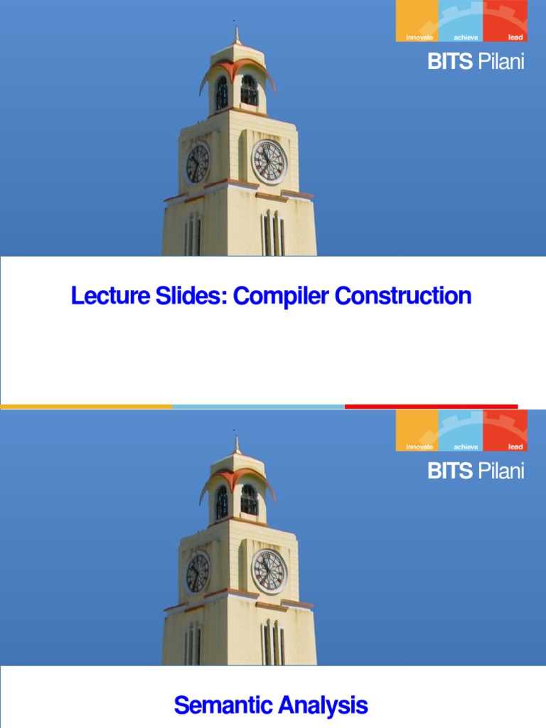Lecture Slides Compiler Construction Bits Pilani Pdf Compiler Scope Computer Science