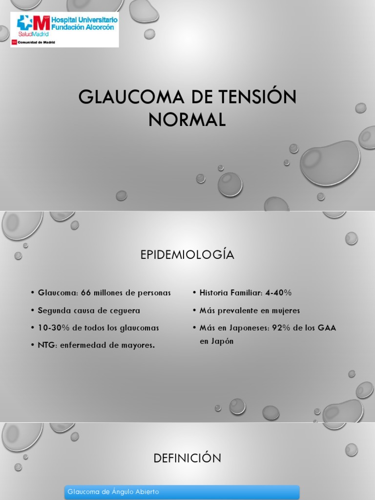 Glaucoma Tension Normal | PDF | Glaucoma | Oftalmología