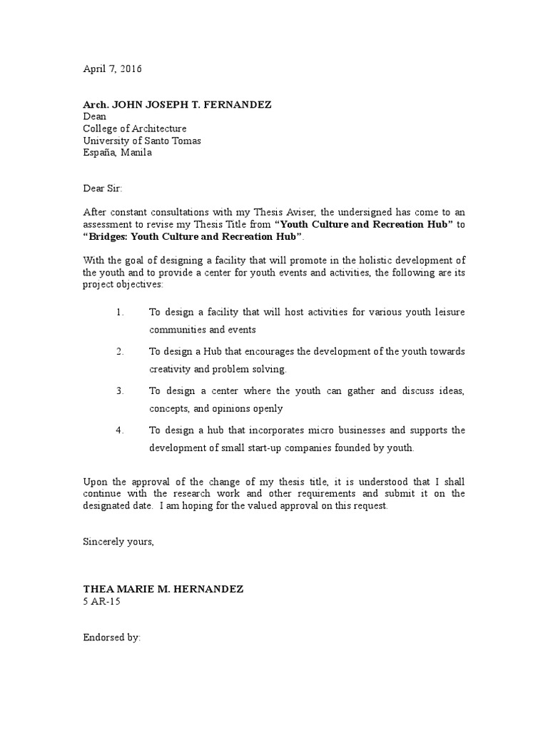 Request For Change of Title | PDF