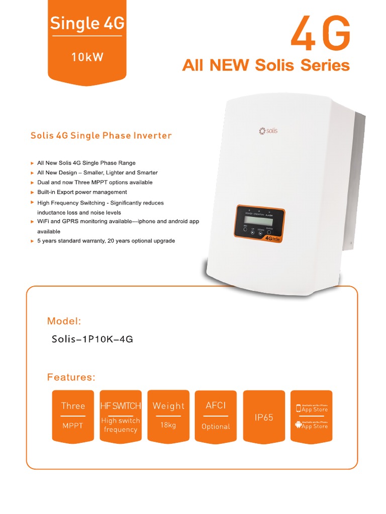 Datasheet Solis 1P10K 4G | PDF